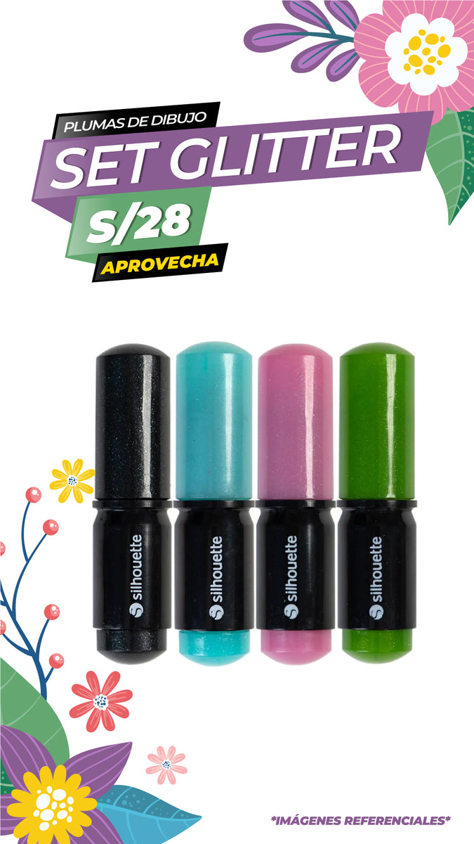 PACK GLITTERS X4 (LAPICEROS) / SILHOUETTE – Izi Crafts