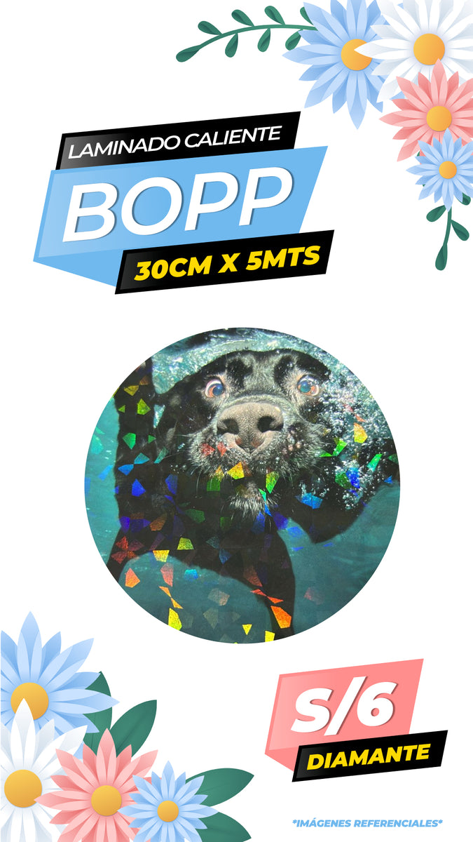 Rollo bopp holográfico DIAMANTE / 30CMX5M – Izi Crafts