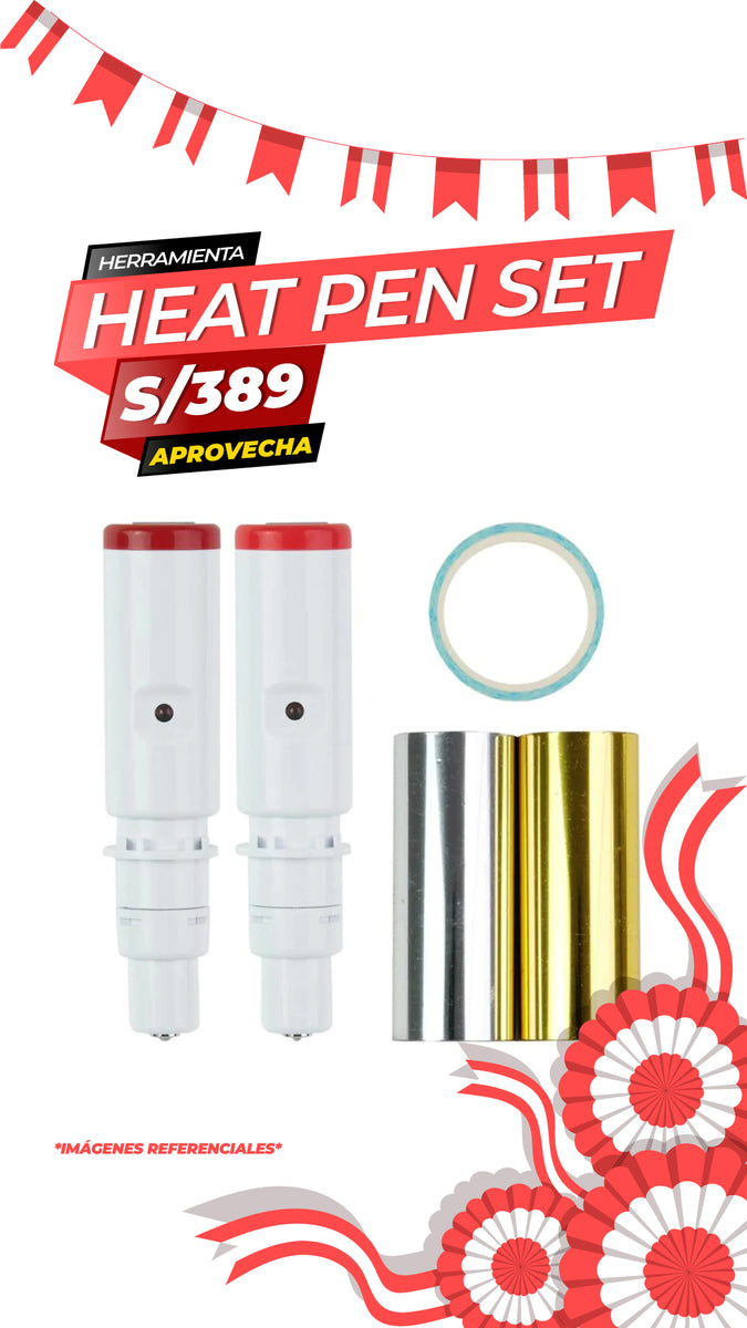KIT HEAT PEN FOIL 1MM Y 2.5MM SILHOUETTE CAMEO 5, PORTRAIT 4 Y CURIO 2 ...